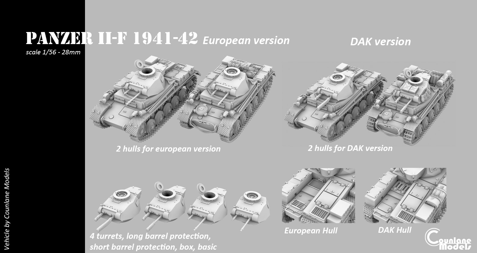 Panzer II F 1941-1942 European and DAK versions by Counlane Models ...