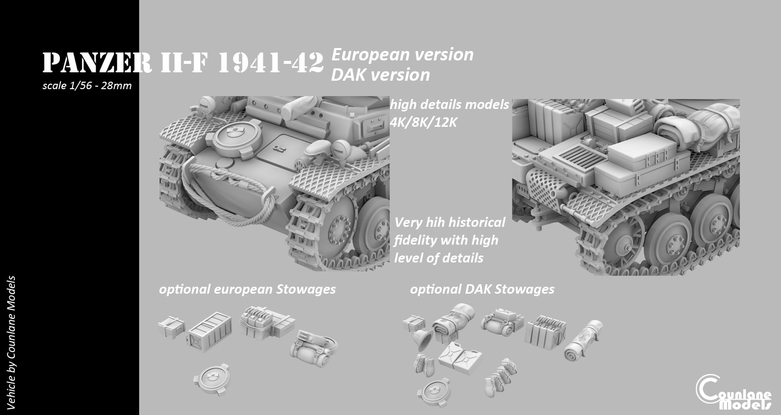 Panzer II F 1941-1942 European and DAK versions by Counlane Models ...