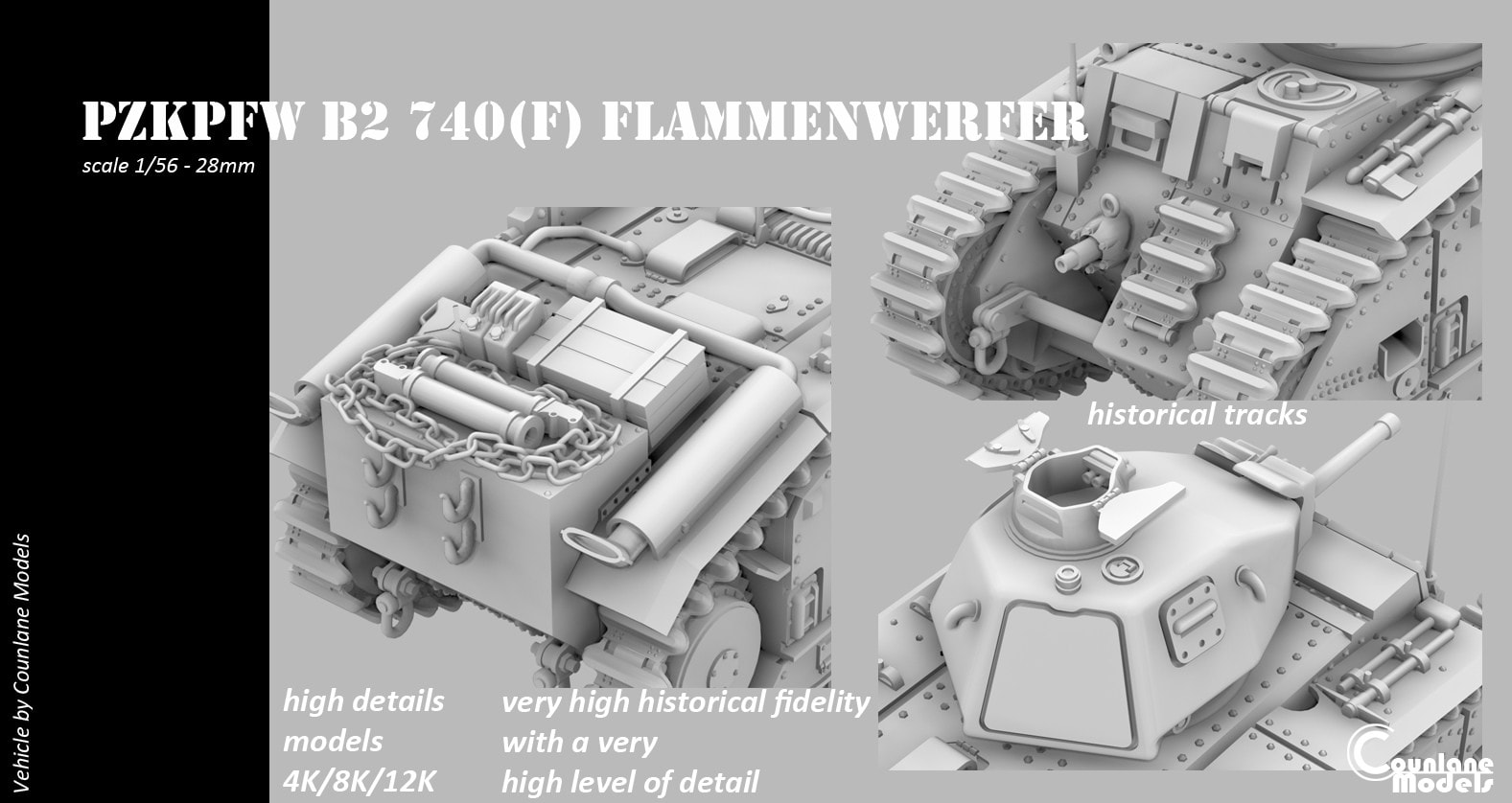 Pzkfw B2 740(f) Flammenwerfer by Counlane Models - Wargaming3D