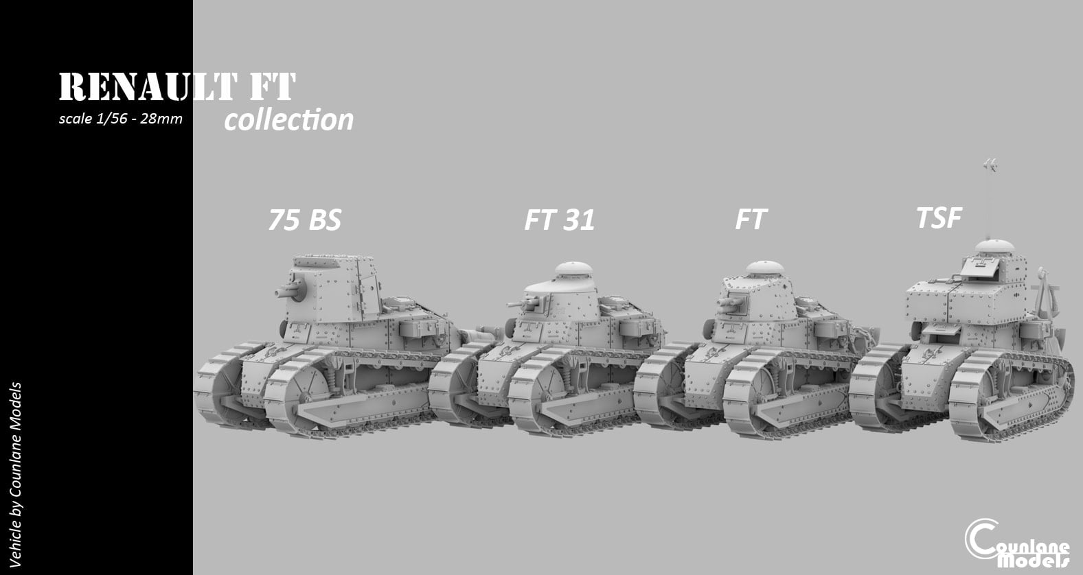 Renault FT collection by Counlane Models - Wargaming3D
