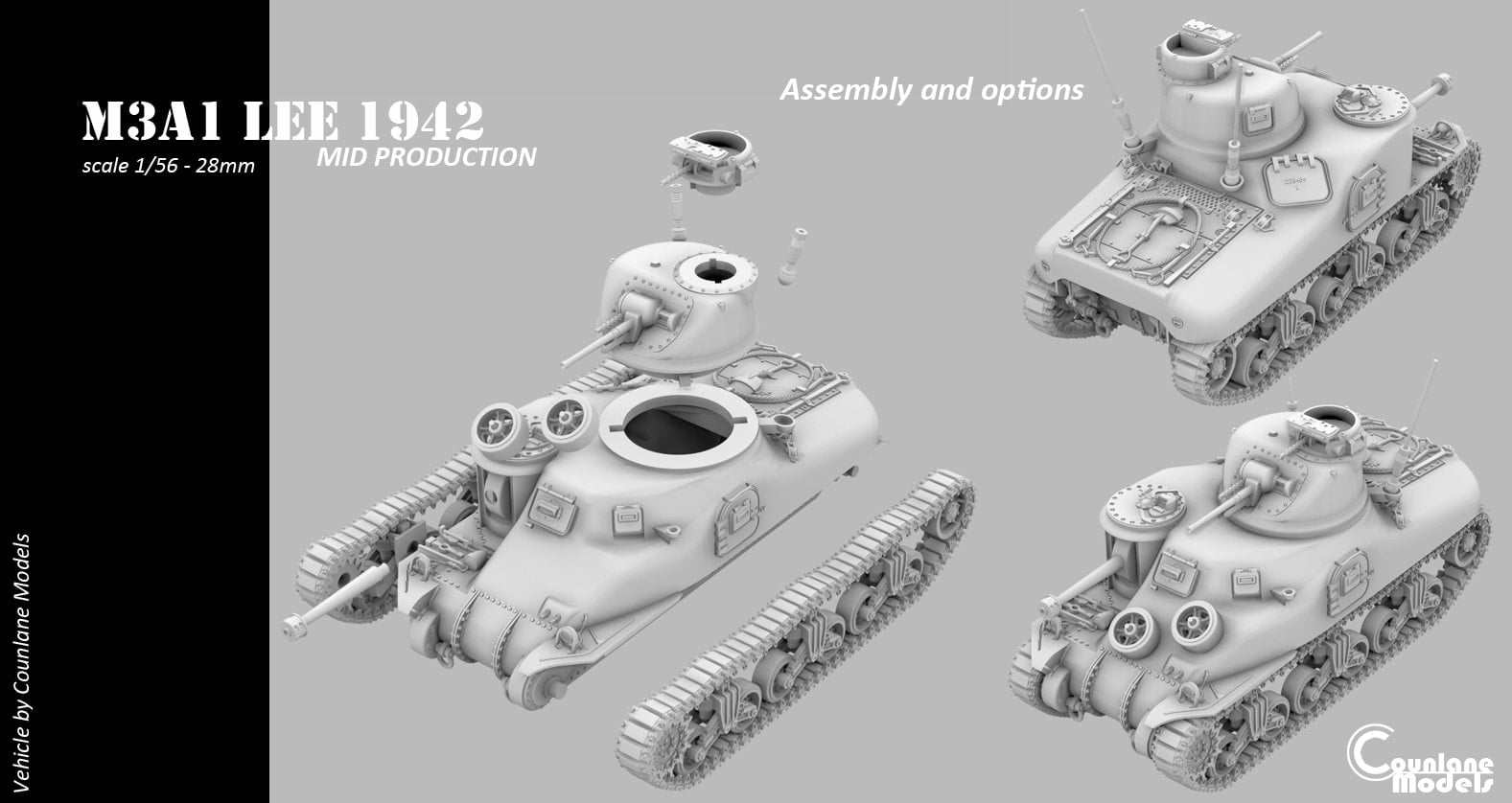M3A1 Lee Mid Production by Counlane Models - Wargaming3D