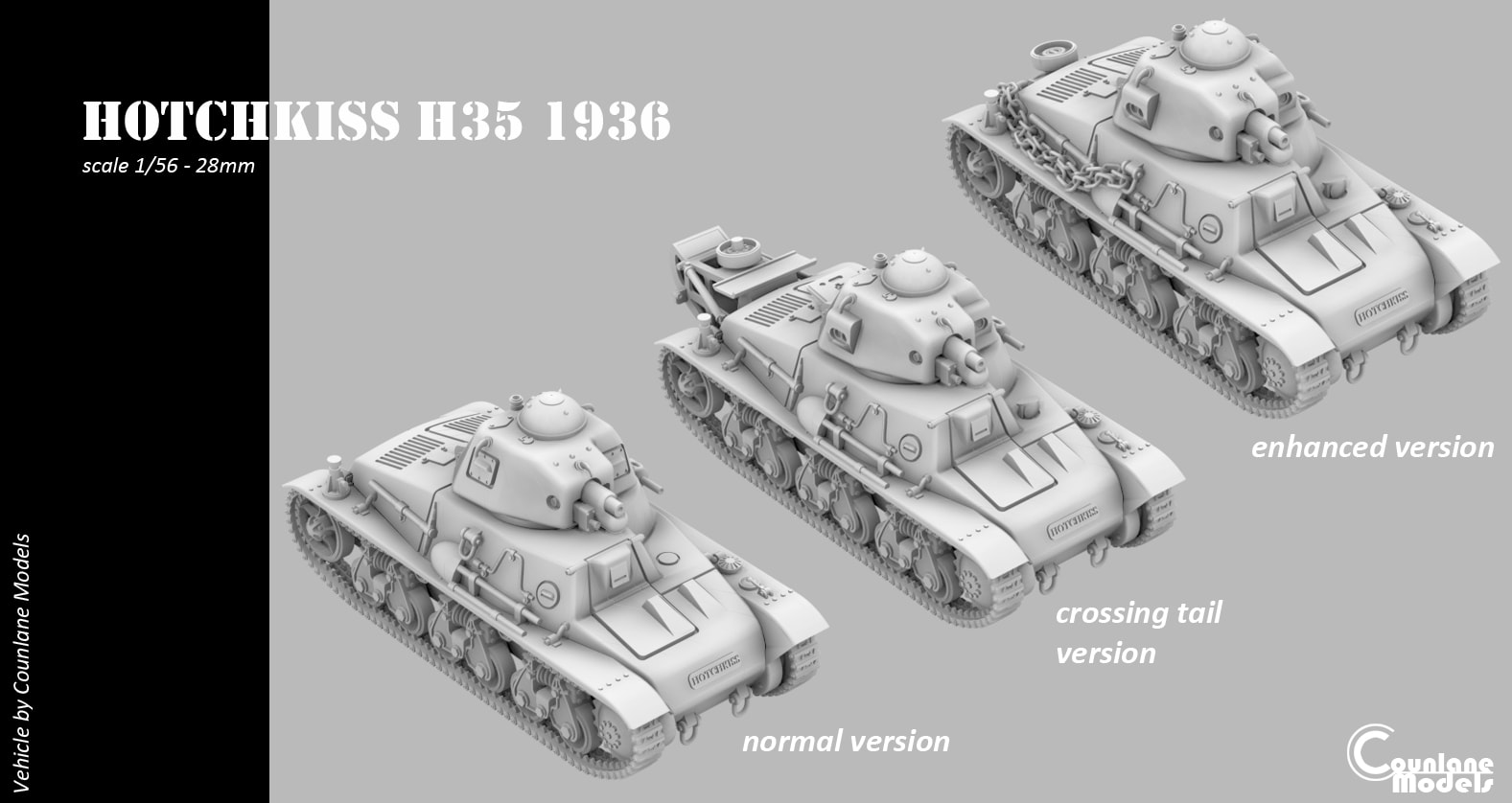 Hotchkiss H35, 3 possible variants by Counlane Models - Wargaming3D