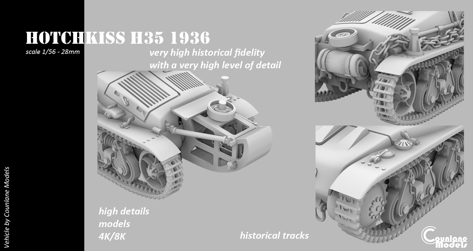 Hotchkiss H35, 3 possible variants by Counlane Models - Wargaming3D