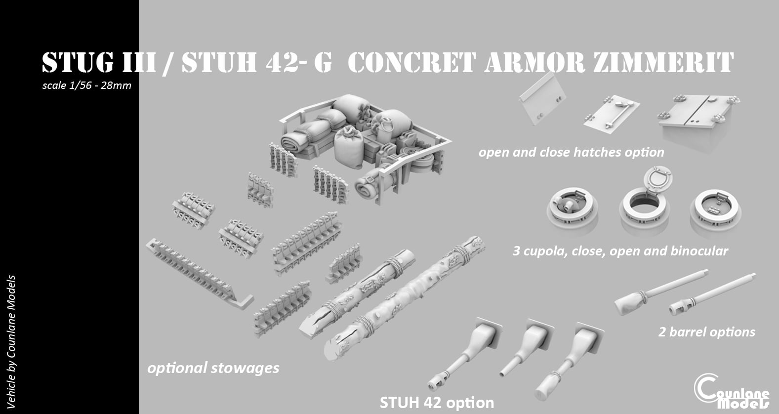Stug III / stuh 42 G concret armor zimmerit by Counlane Models ...