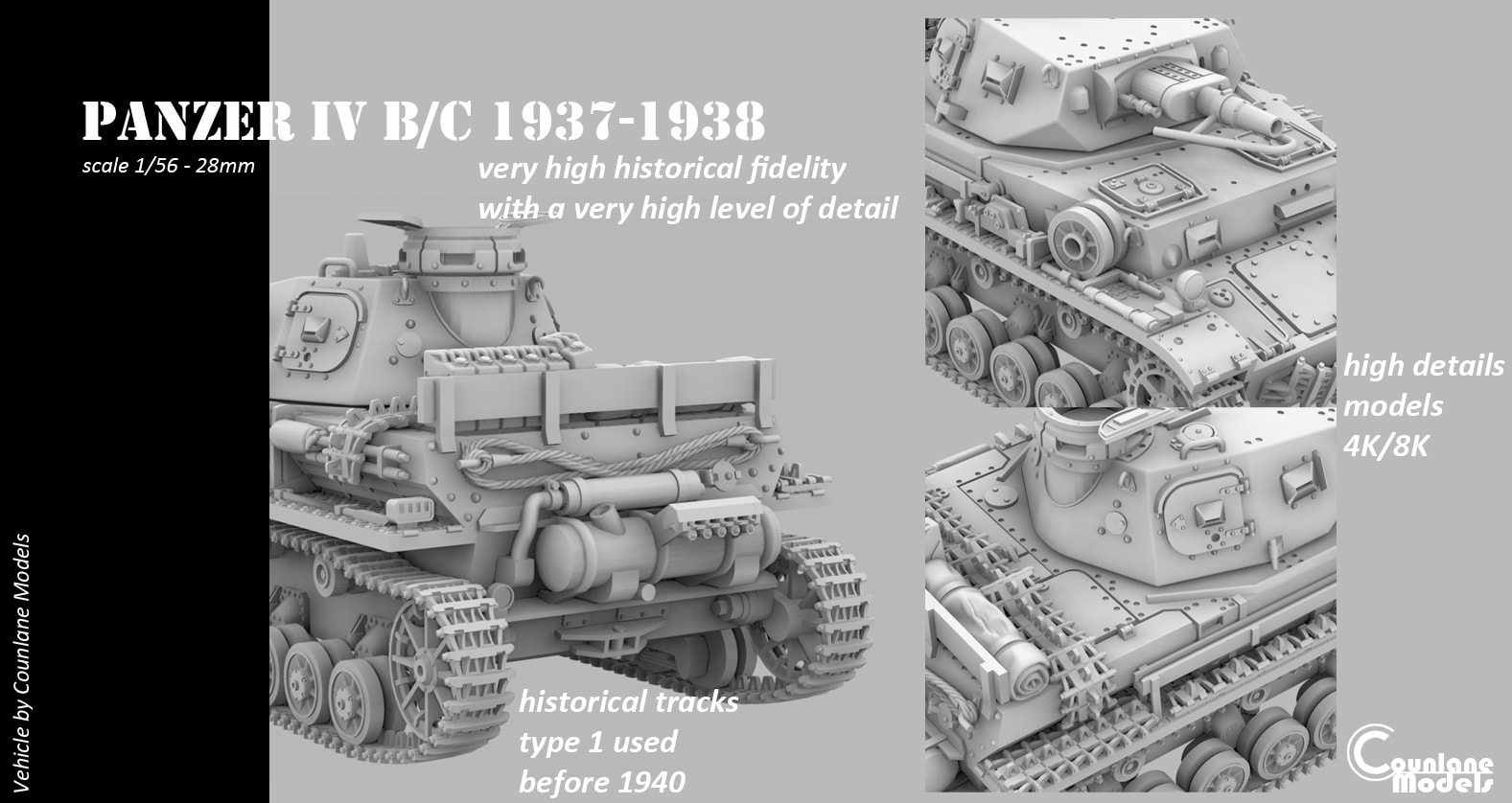 Panzer IV B/C 1937-1938 at least 3 possible variants by Counlane Models ...