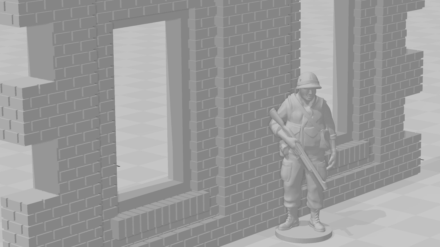 STL Building Creator Set #7 Recessed Windows by 18Charlie - Wargaming3D