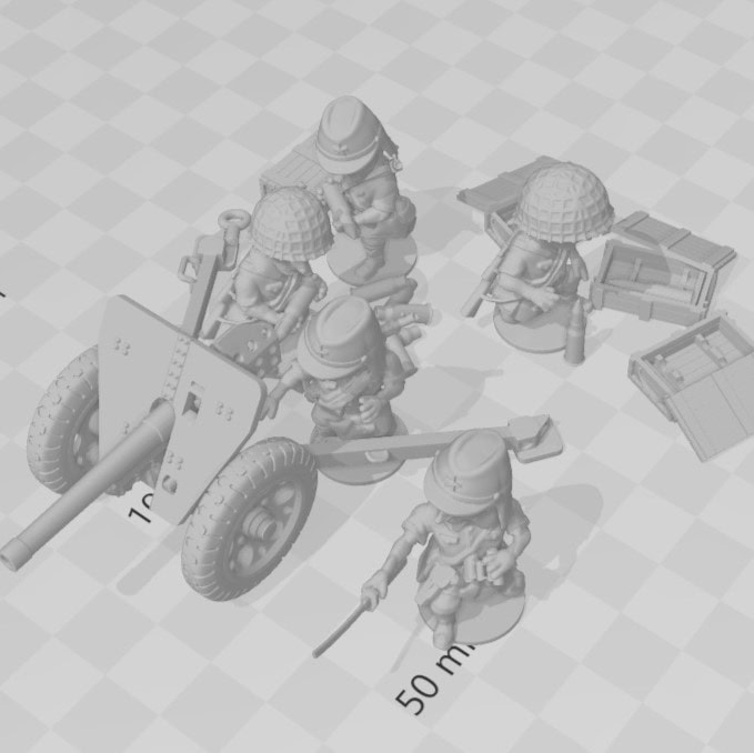Toonkrieg Type 1 47mm Anti Tank Gun by 18Charlie - Wargaming3D