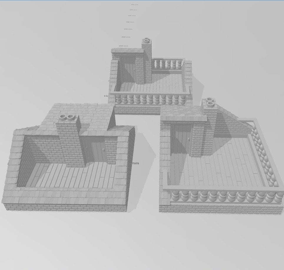 ToonTown Row House roof terrace options by 18Charlie - MiniHoarder