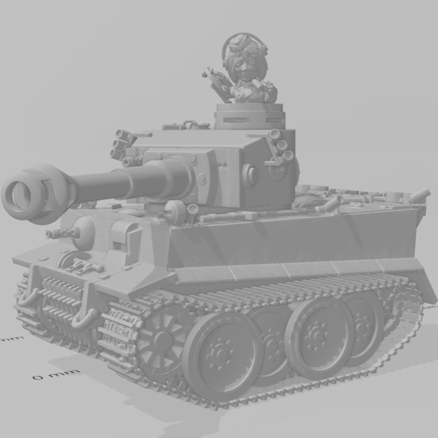 ToonKrieg Female Tiger Tank crew by 18Charlie - Wargaming3D