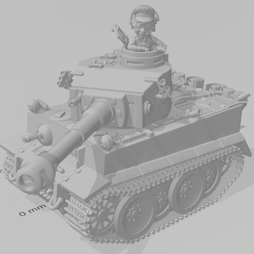 ToonKrieg Female Tiger Tank crew by 18Charlie - Wargaming3D