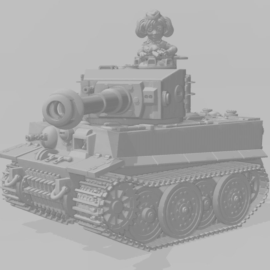 ToonKrieg Female Tiger Tank crew by 18Charlie - Wargaming3D