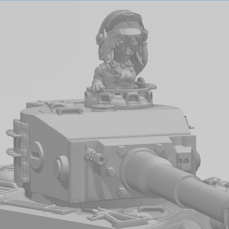 ToonKrieg Female Tiger Tank crew by 18Charlie - Wargaming3D