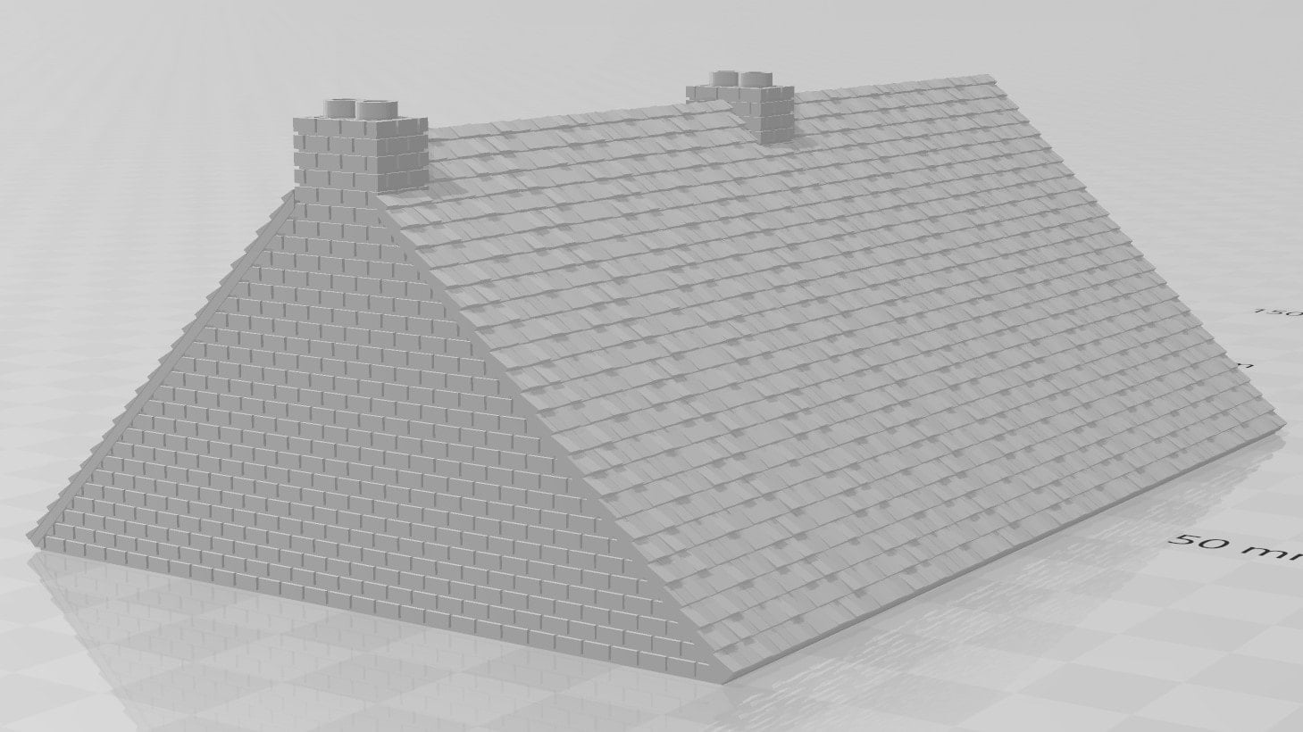 Large Brick Building Shingled Roof by 18Charlie - MiniHoarder