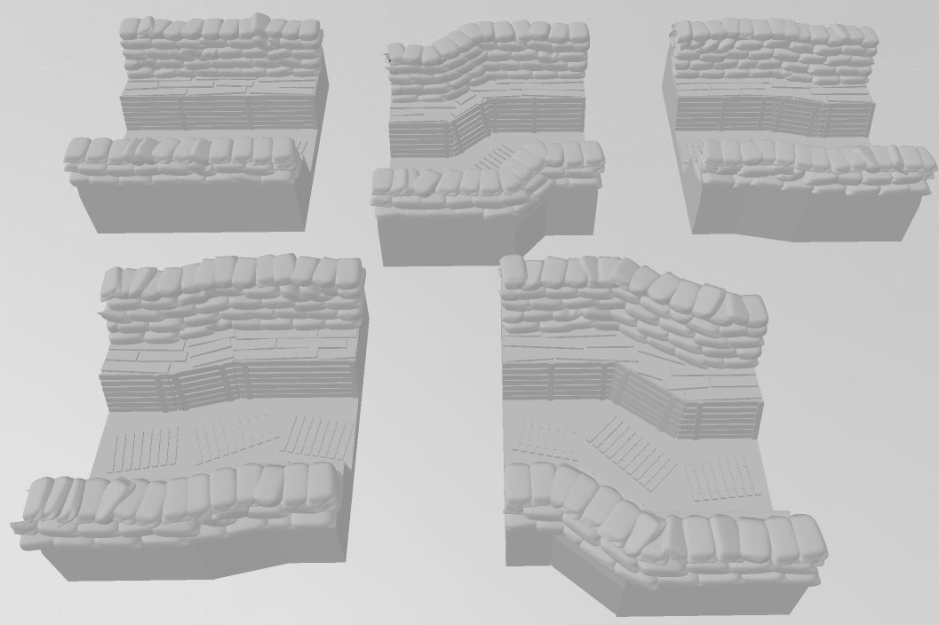 Great War Straight Trench Sections Bundle Deal by 18Charlie - MiniHoarder