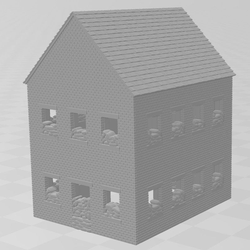 STL Building Creator Set #6 Sandbagged Windows by 18Charlie - MiniHoarder