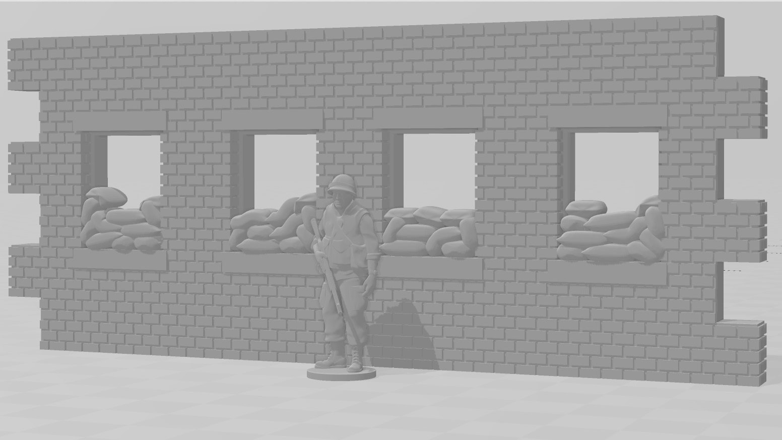 STL Building Creator Set #6 Sandbagged Windows by 18Charlie - MiniHoarder