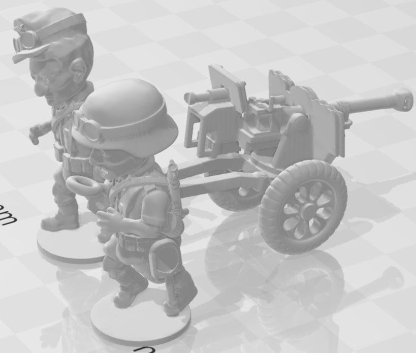 ToonKrieg Panzerbüchse 41 with Afrikakorps Crew by 18Charlie - Wargaming3D