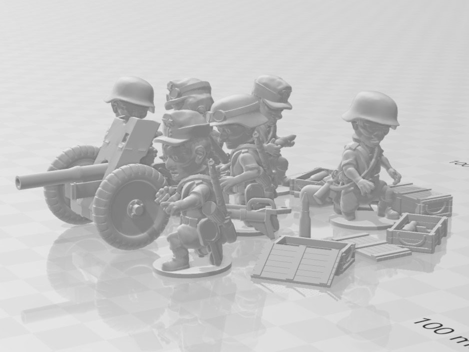 ToonKrieg Pak 36 with Afrikakorps crew by 18Charlie - Wargaming3D