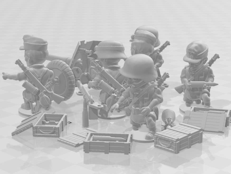 ToonKrieg Pak 36 with Afrikakorps crew by 18Charlie - Wargaming3D