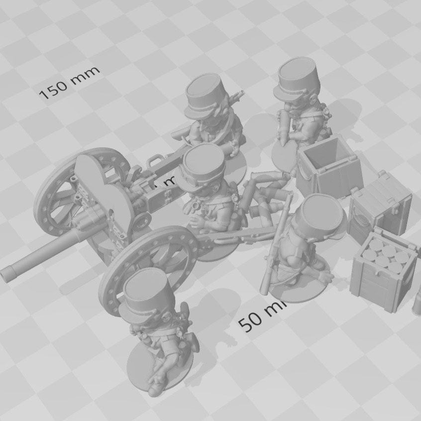 ToonKrieg APX 47mm model 1937 Anti Tank Gun by 18Charlie - Wargaming3D