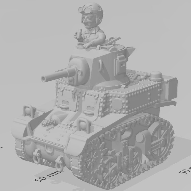 ToonKrieg M3A1 Stuart by 18Charlie - Wargaming3D