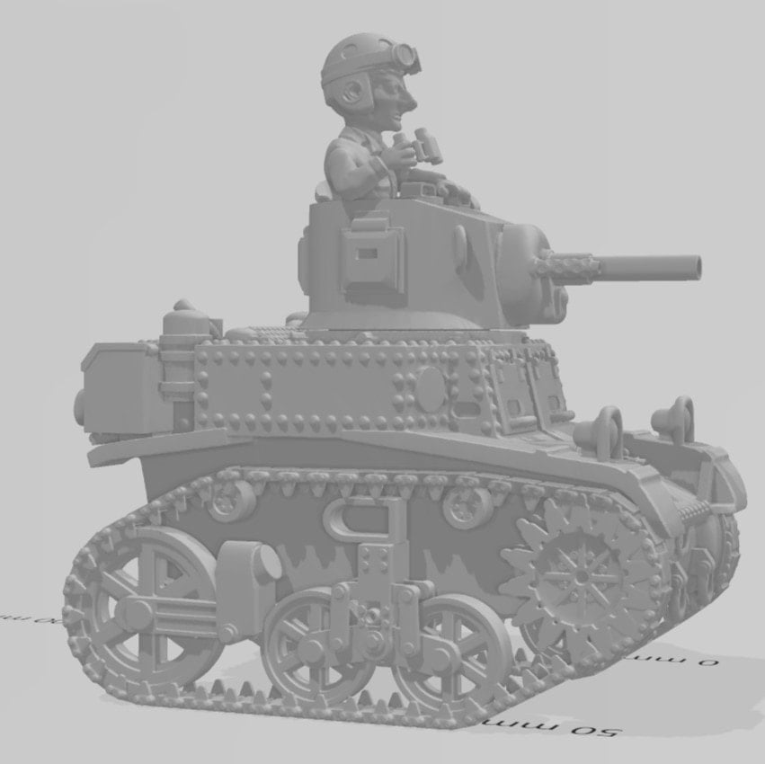 ToonKrieg M3A1 Stuart by 18Charlie - Wargaming3D
