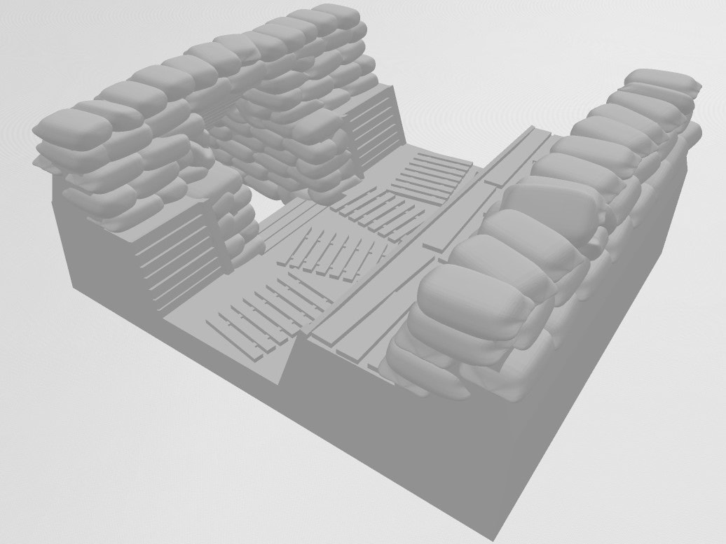 Great War Straight Trench with Dugout by 18Charlie - MiniHoarder