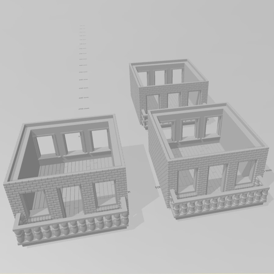 ToonTown Row House Balcony options by 18Charlie - MiniHoarder