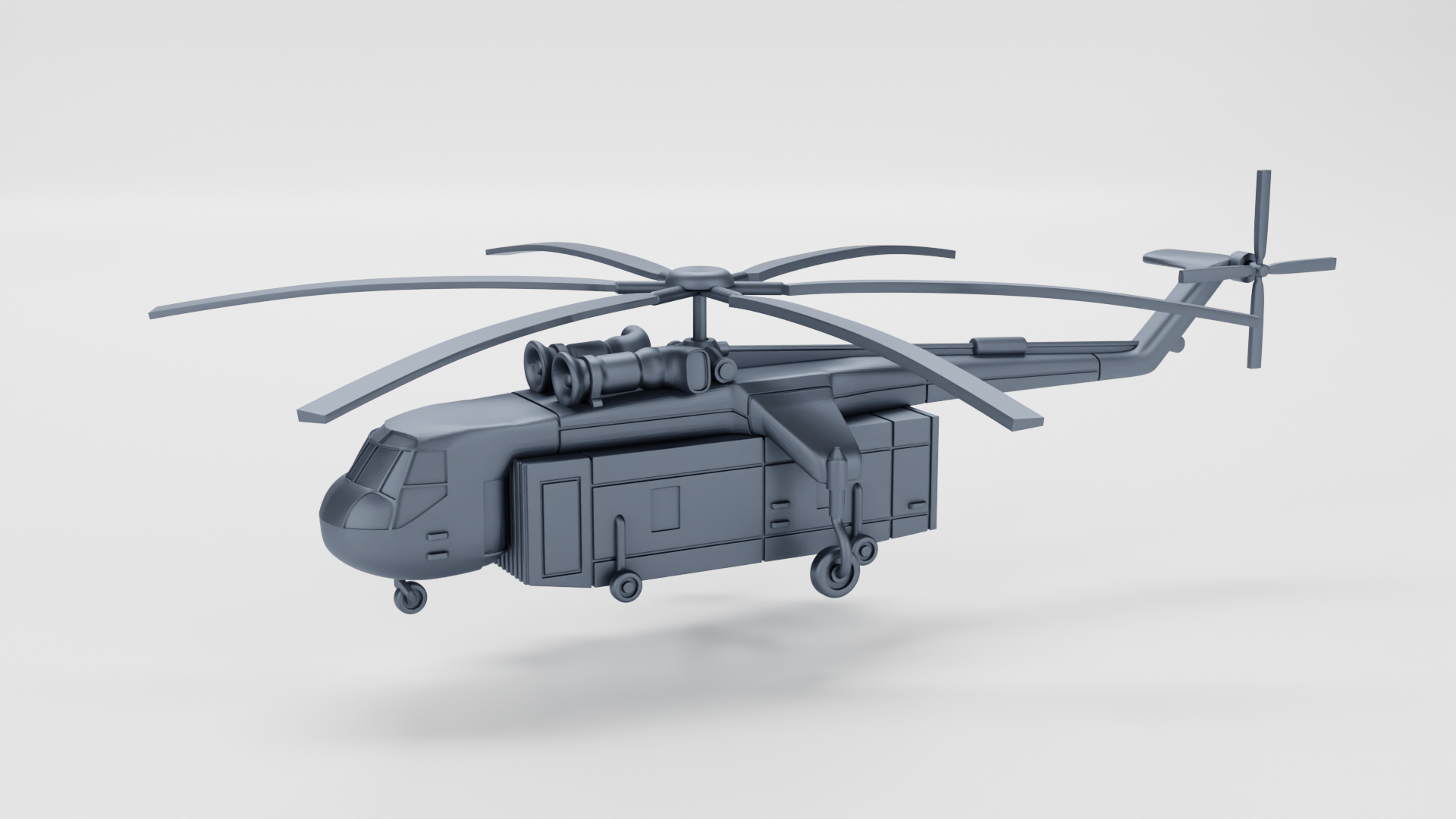 Helicopter Sikorsky CH-54 Tarhe (Vietnam war) by Wargame3D - Wargaming3D