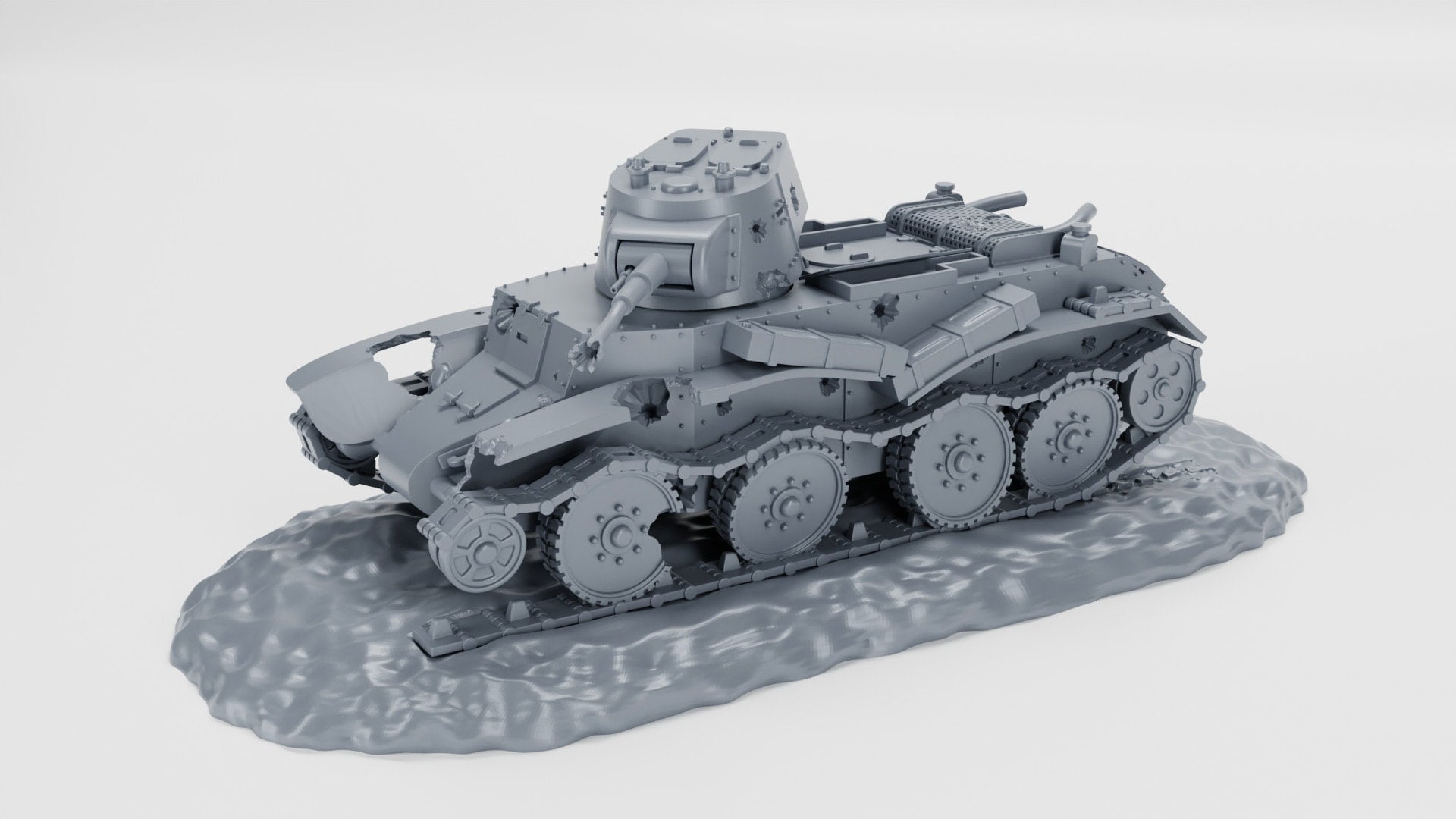 Destroyed Cavalry Tank BT-7 (USSR, WW2) by Wargame3D - Wargaming3D