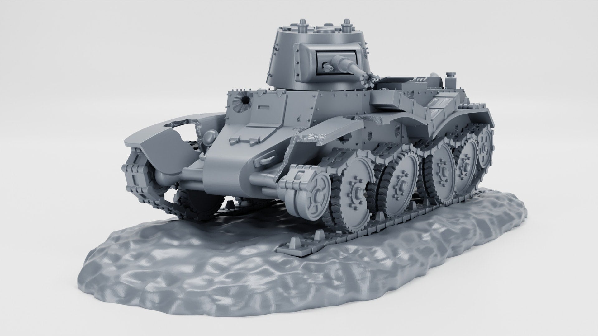 Destroyed Cavalry Tank BT-7 (USSR, WW2) by Wargame3D - Wargaming3D