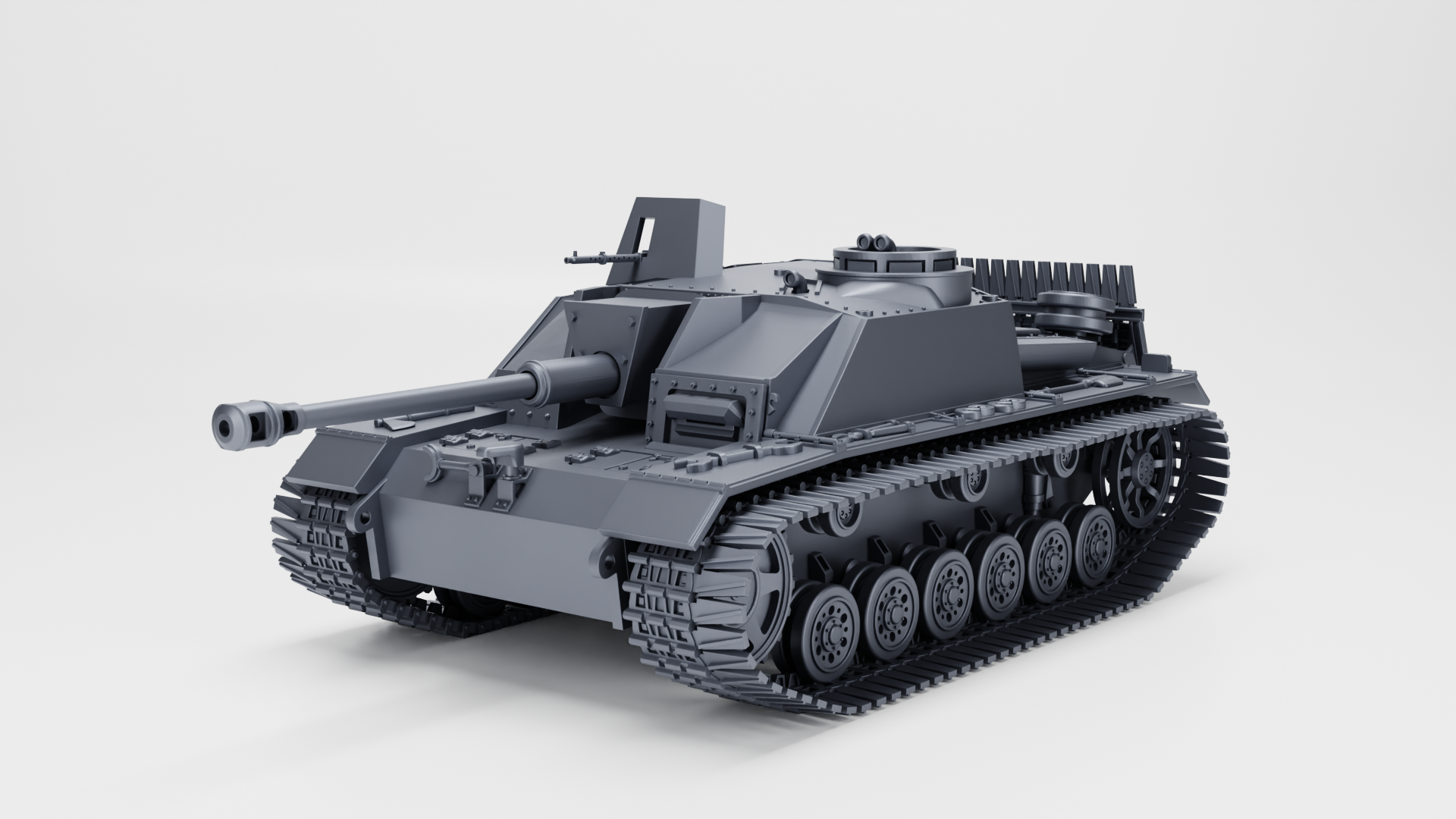 STUG III Ausf.G (early) + 3 Tankmen + side armor (standard+winter ...