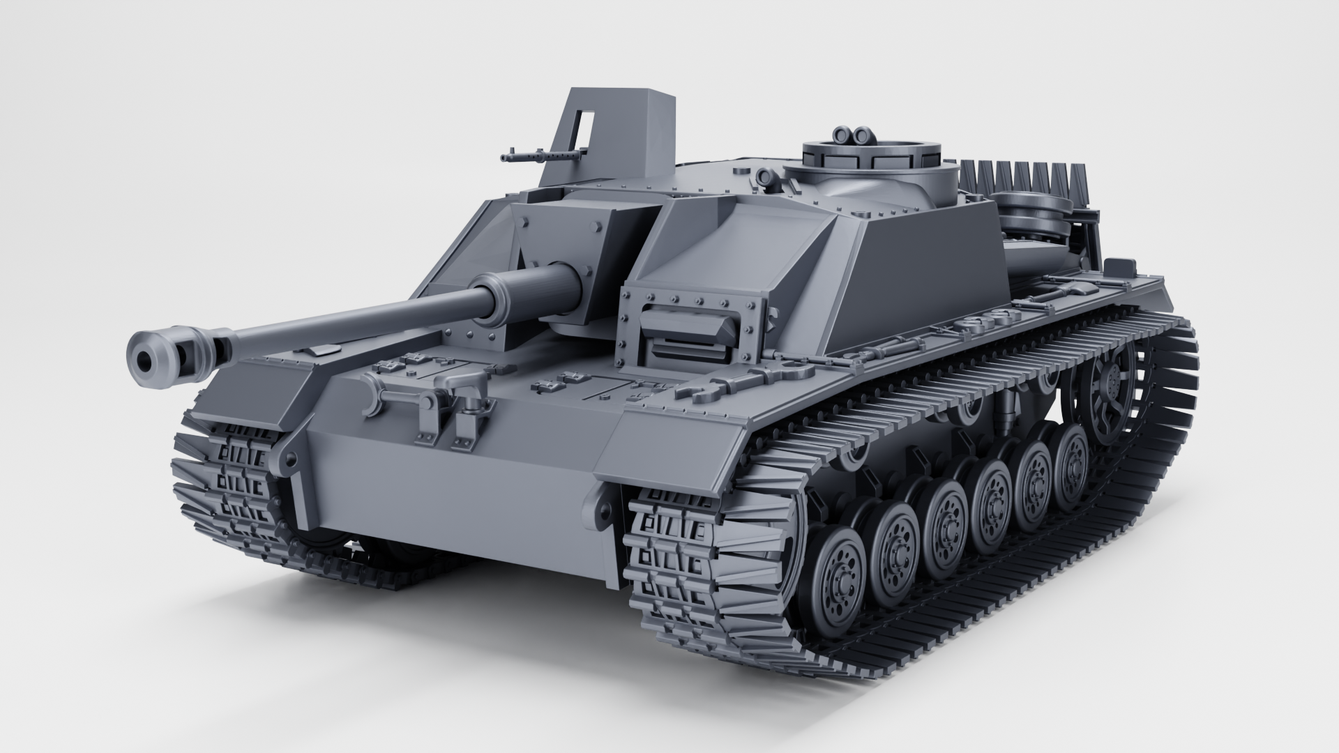STUG III Ausf.G (early) + 3 Tankmen + side armor (standard+winter ...