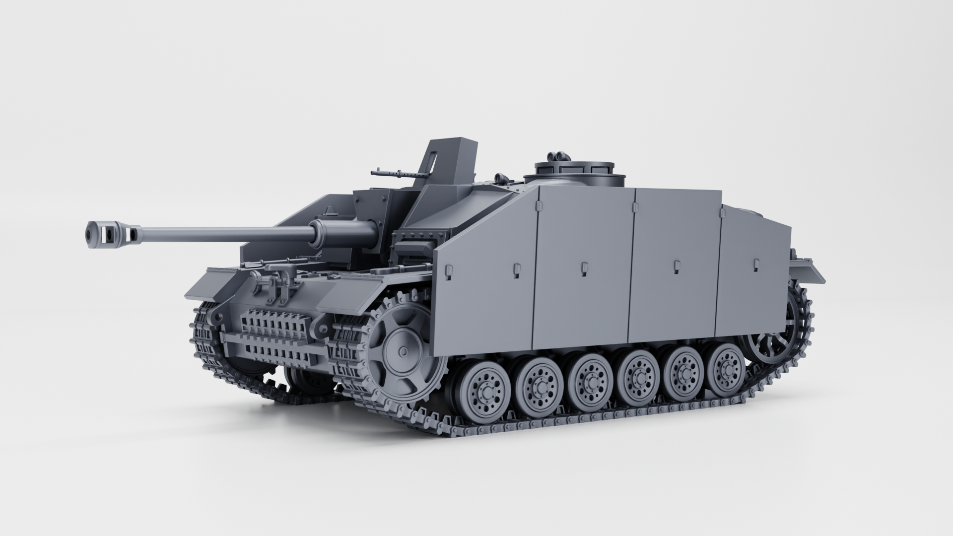 STUG III Ausf.G (early) + 3 Tankmen + side armor (standard+winter ...