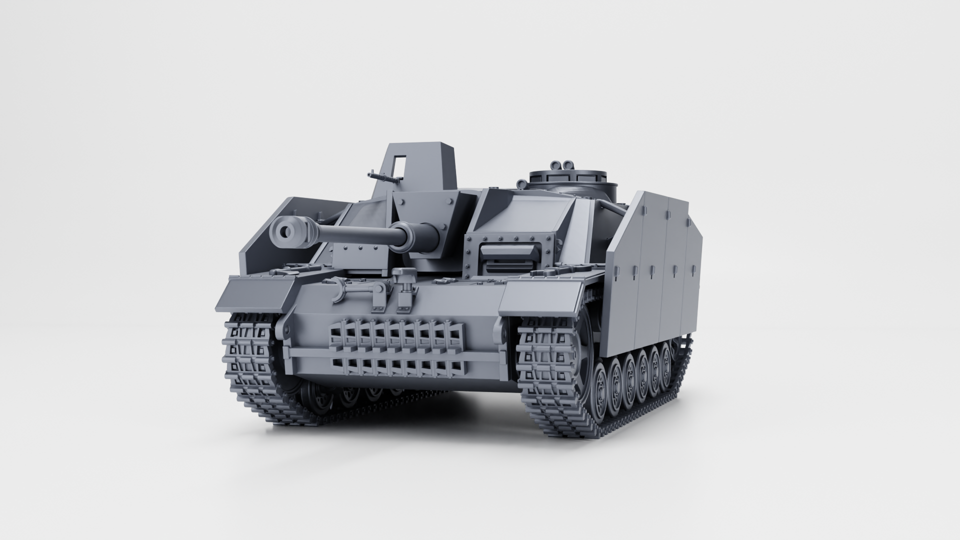 STUG III Ausf.G (early) + 3 Tankmen + side armor (standard+winter ...