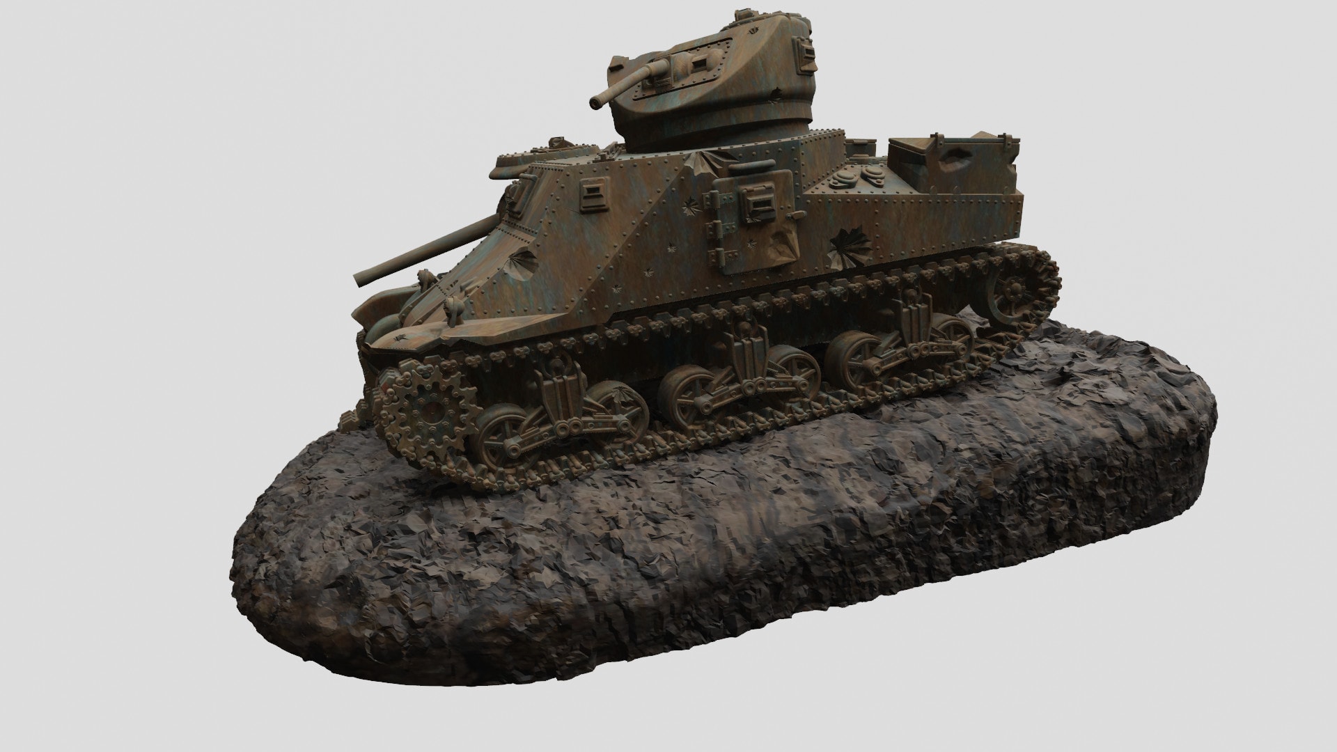 Destroyed M3 Lee Medium Tank (US, WW2) by Wargame3D - Wargaming3D
