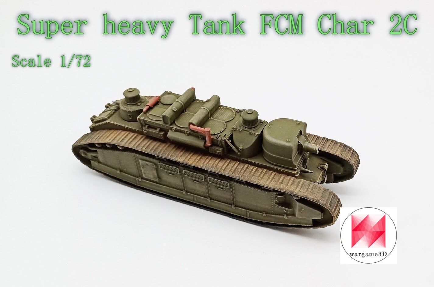 Super heavy Tank FCM Char 2C - Champagne (France, WW2) by Wargame3D ...
