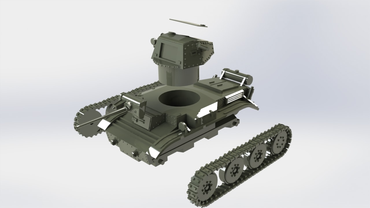 Tetrarch, Light Tank Mk.VII (A17) (UK, WW2, Lend-Lease) by Wargame3D ...