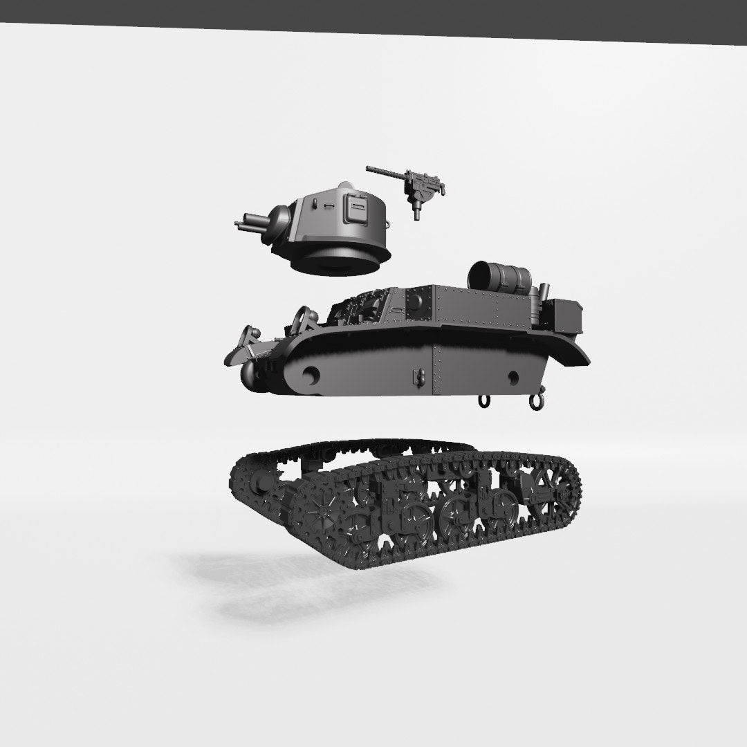 M3A1 Stuart Satan (flamethrower) (US, WW2) by Wargame3D - Wargaming3D