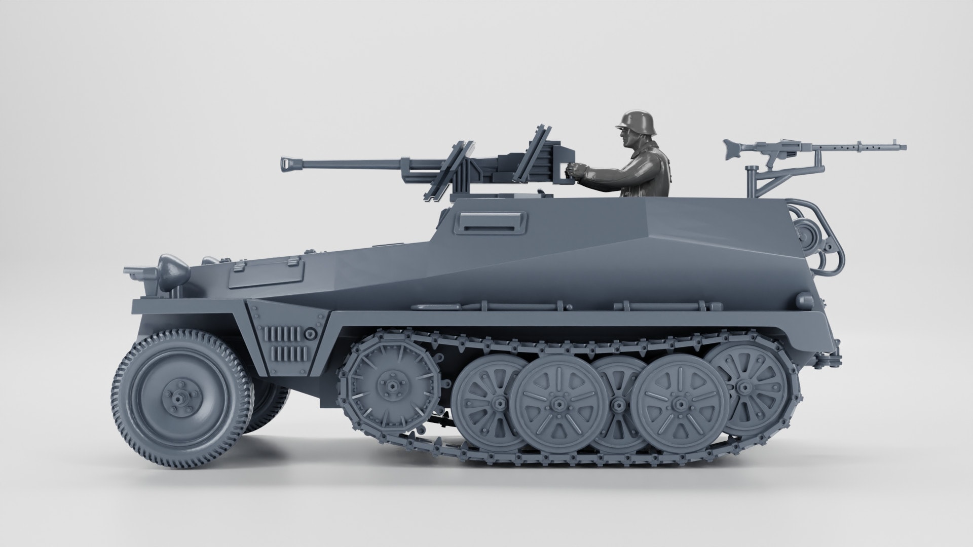 Half-track Sd.Kfz.250/11 Schwerer Panzerbüchse 41 + Crewmen (Germany ...