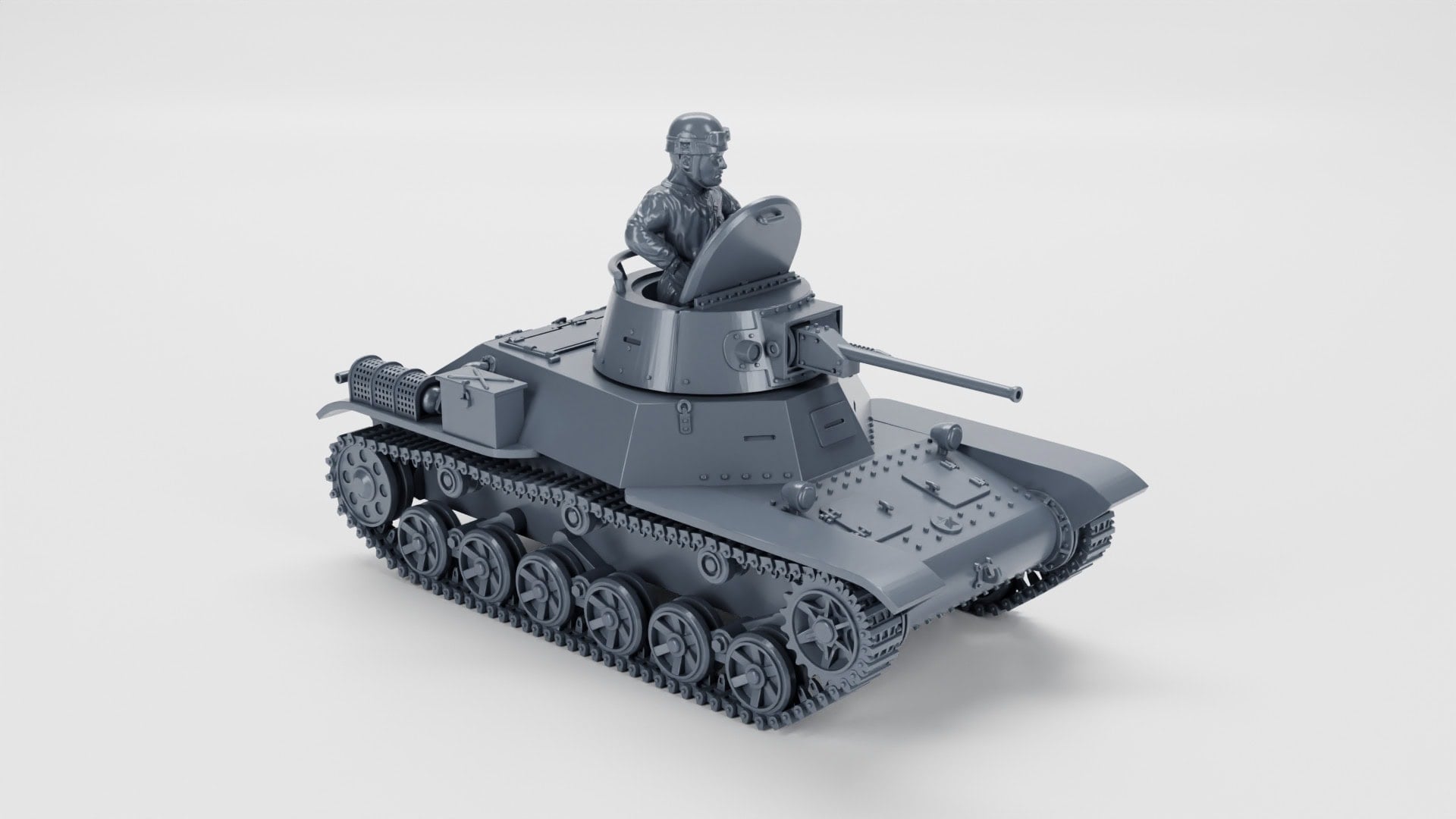 Type 2 Ke-To Light Tank + 2 Tankmen (Japan, WW2) by Wargame3D - Wargaming3D