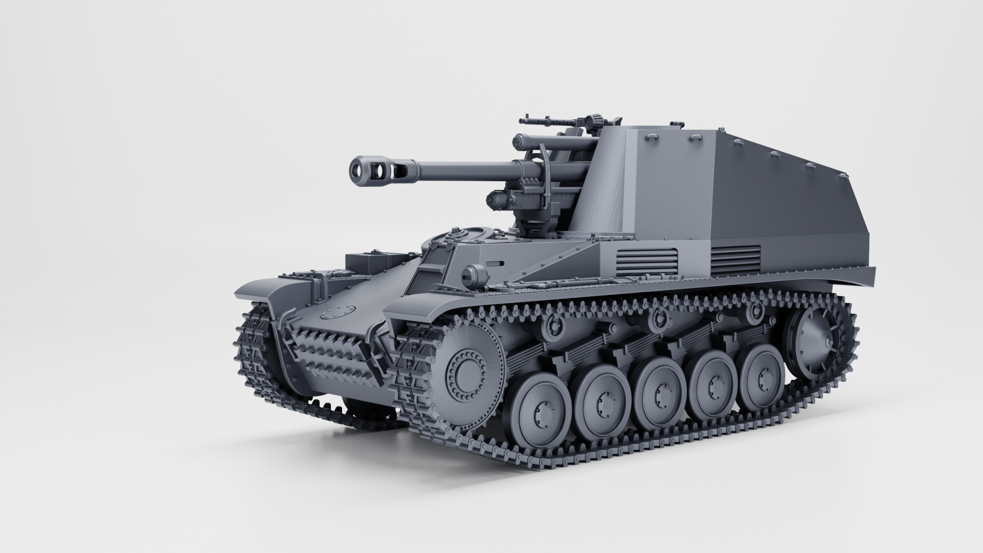 10.5 cm leFH 18-2 (Sf.) auf Fahrgestell Panzer II “Wespe” (Sd.Kfz.124 ...