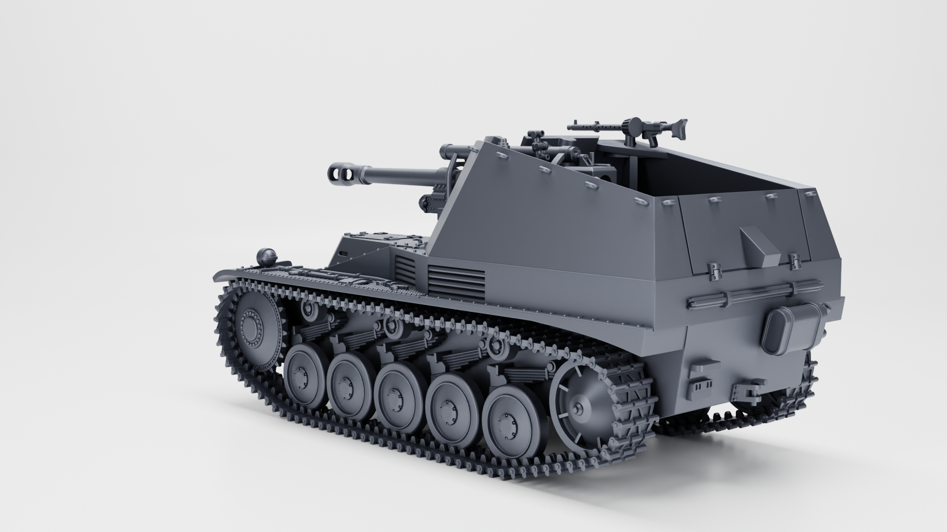 10.5 cm leFH 18-2 (Sf.) auf Fahrgestell Panzer II “Wespe” (Sd.Kfz.124 ...