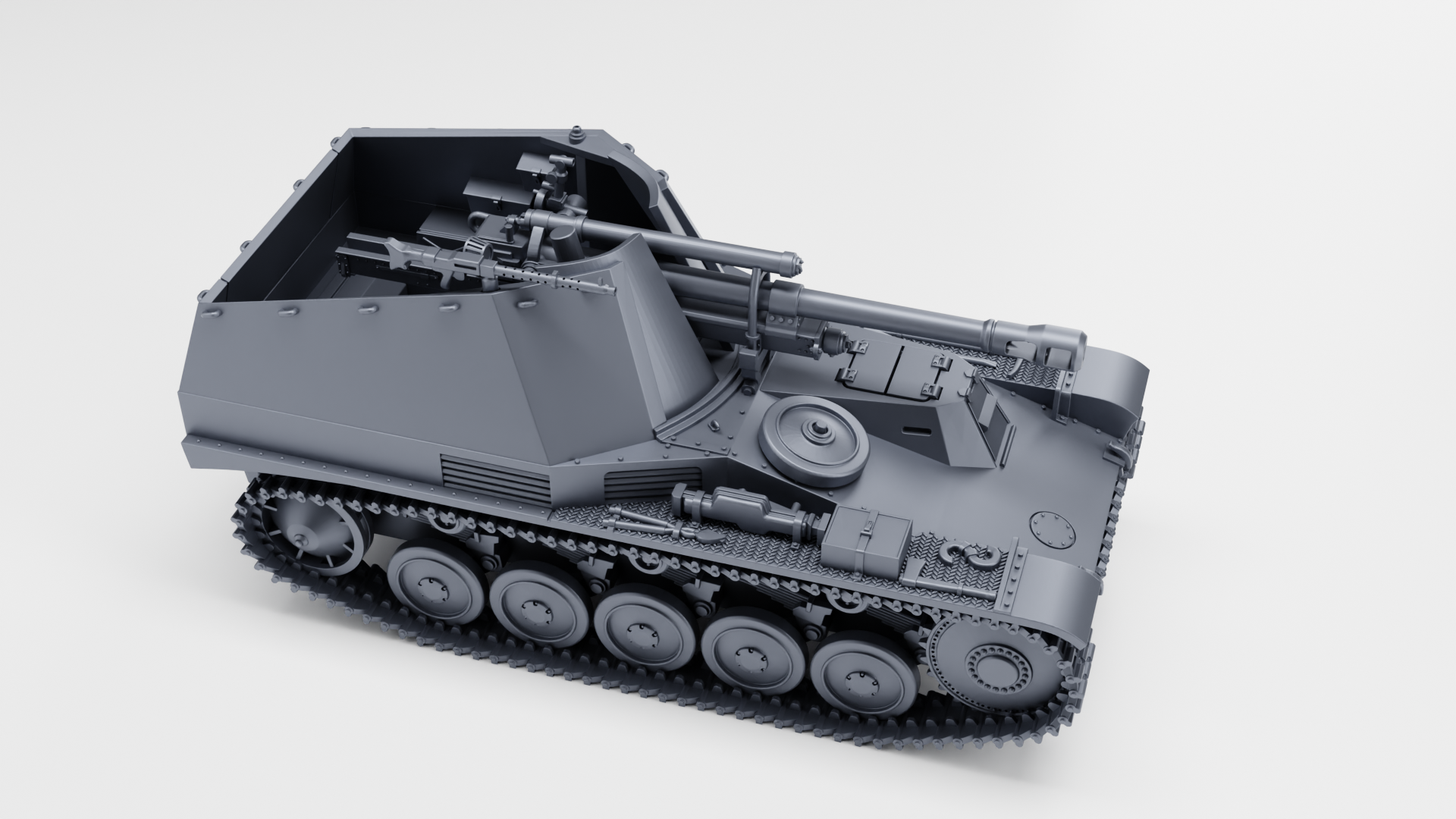 10.5 cm leFH 18-2 (Sf.) auf Fahrgestell Panzer II “Wespe” (Sd.Kfz.124 ...