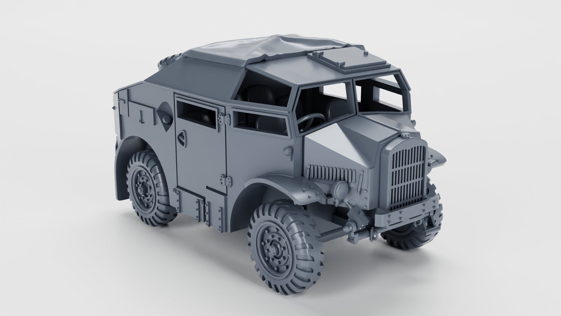 Morris Commercial C8 FAT - Quad ("Beetle-back") (UK, WW2) by Wargame3D ...