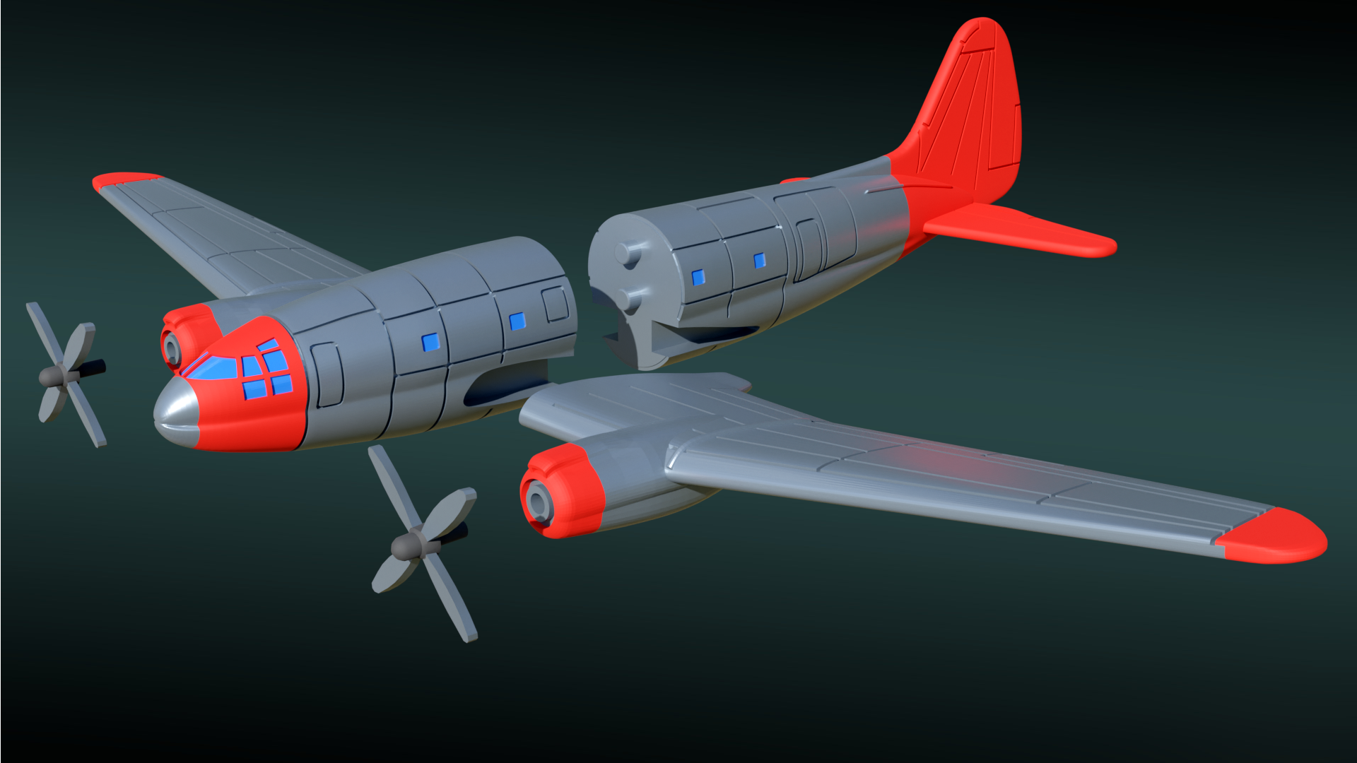 Curtiss C-46D Commando (US, WW2) by Wargame3D - Wargaming3D