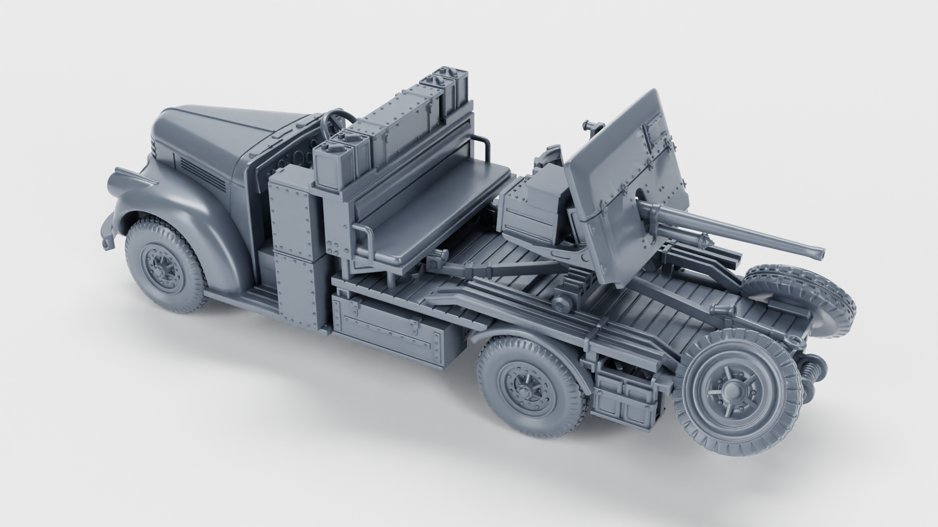Chevrolet WD 30 CWT truck (1.5 tons) - 2-Pdr QF Portee (anti-tank) (US ...