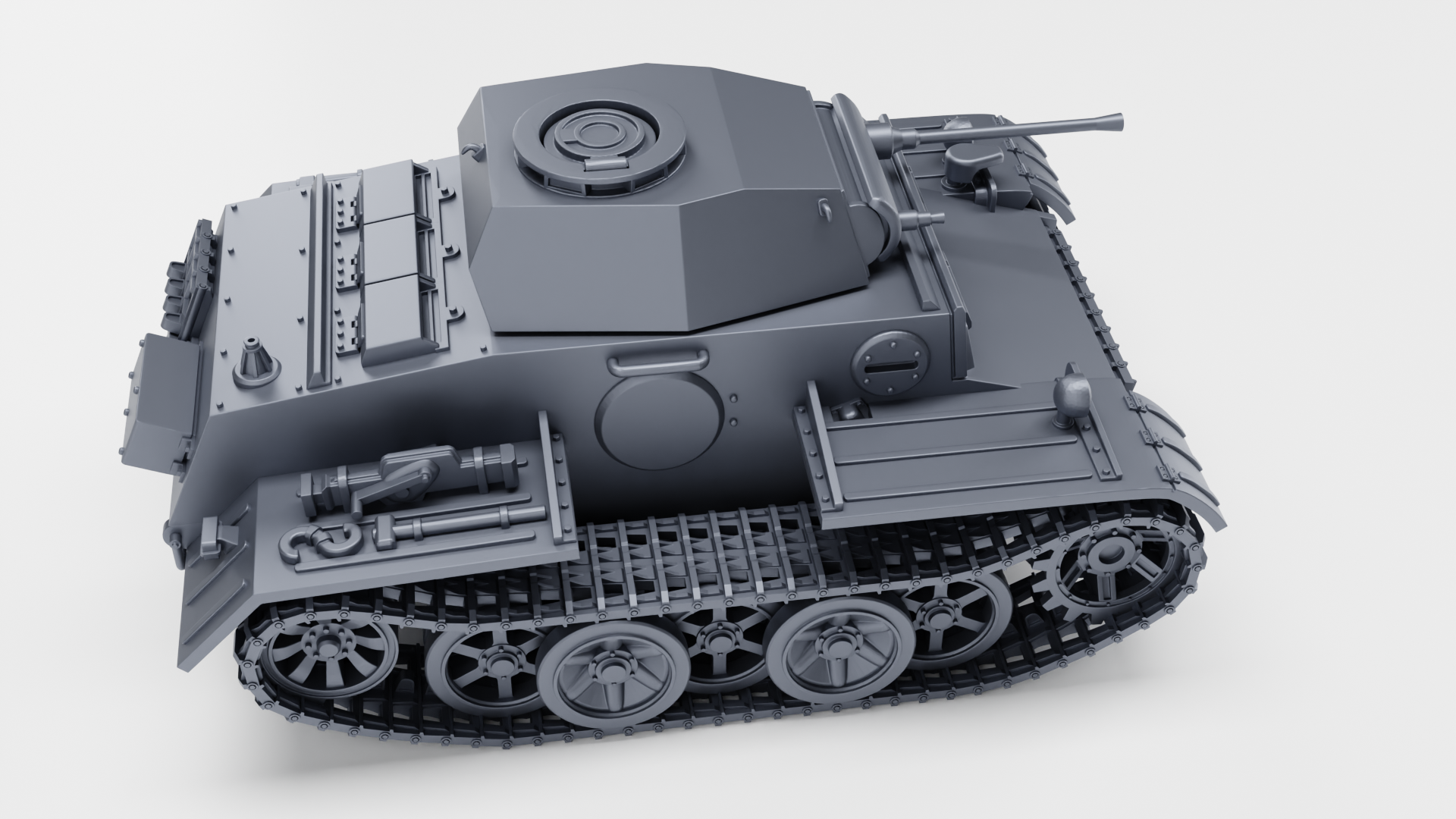 Panzer II Ausf.J + 3 Tankmen (Germany, WW2) by Wargame3D - Wargaming3D