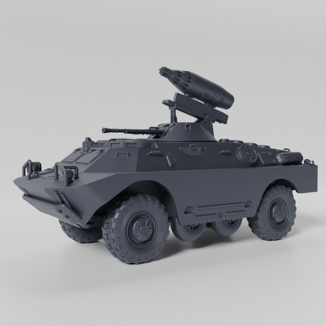 BRDM-2 + BRDM-2 with rocket launcher UB32m (USSR, Cold War) (1:56 and 1 ...