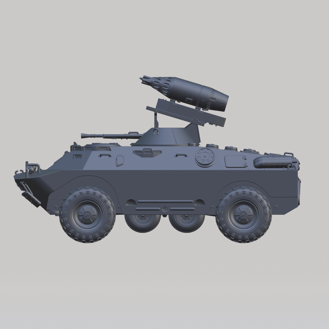 BRDM-2 + BRDM-2 with rocket launcher UB32m (USSR, Cold War) (1:56 and 1 ...